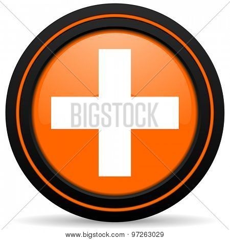 Plus Orange Icon Cross Image & Photo (Free Trial) | Bigstock