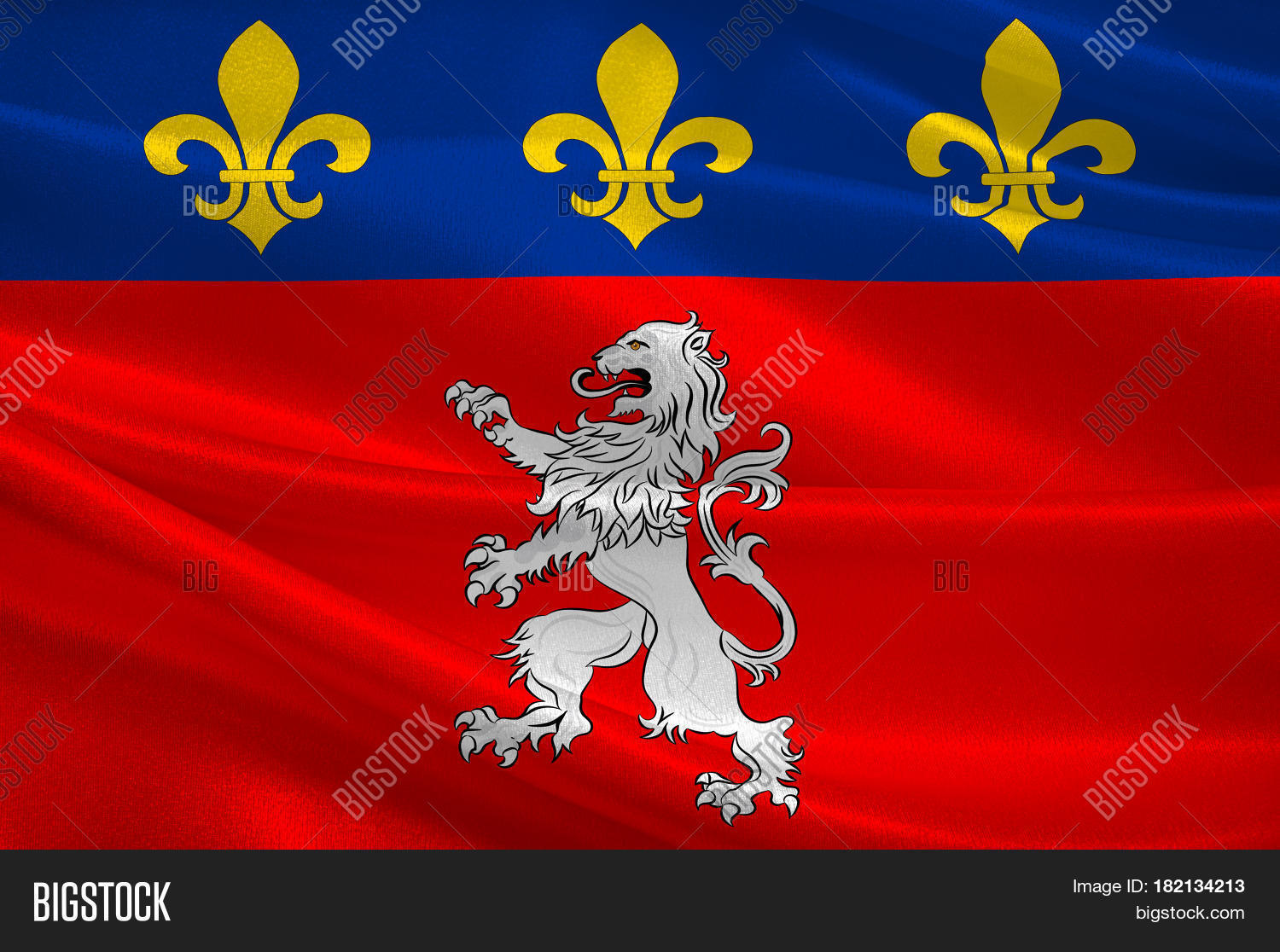 Flag Lyon Lyons City Image & Photo (Free Trial) | Bigstock