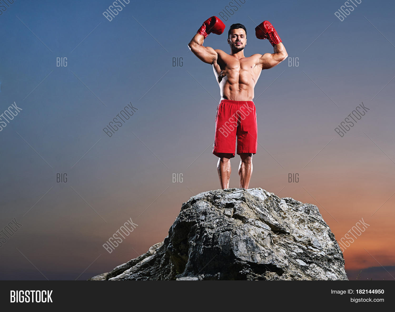 The Rock Flexing