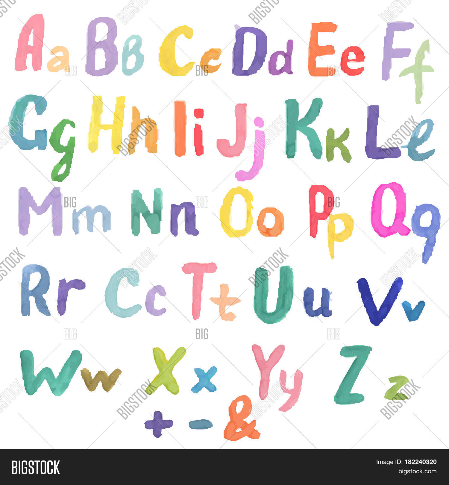 Watercolor Alphabet Image & Photo (Free Trial) | Bigstock