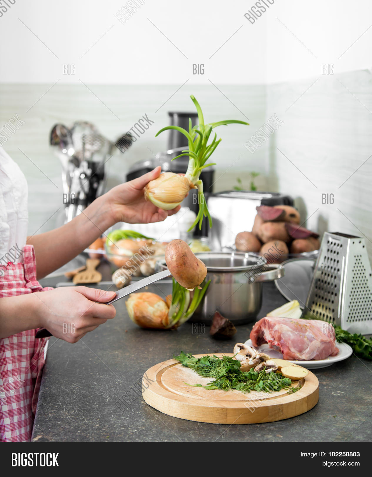 Cooking Kitchen Body Image & Photo (Free Trial) | Bigstock