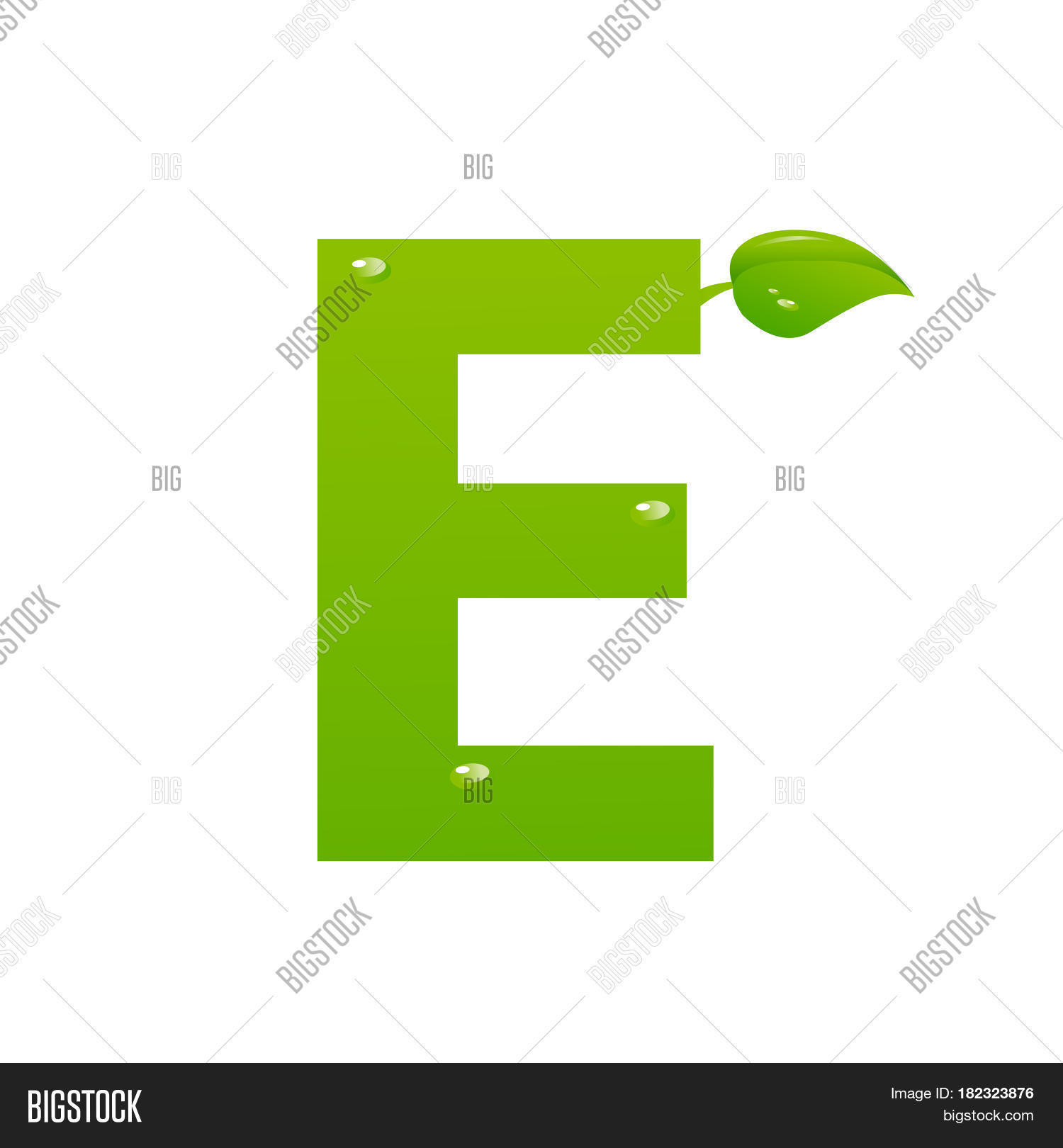 Green Eco Letter E Image & Photo (Free Trial) | Bigstock