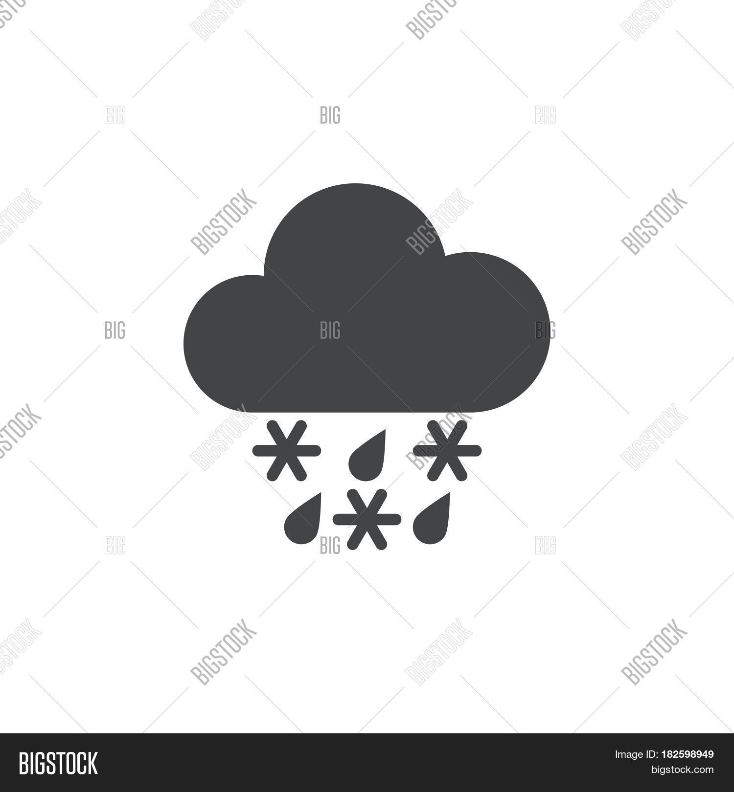 Sleet Weather Icon Vector & Photo (Free Trial) | Bigstock