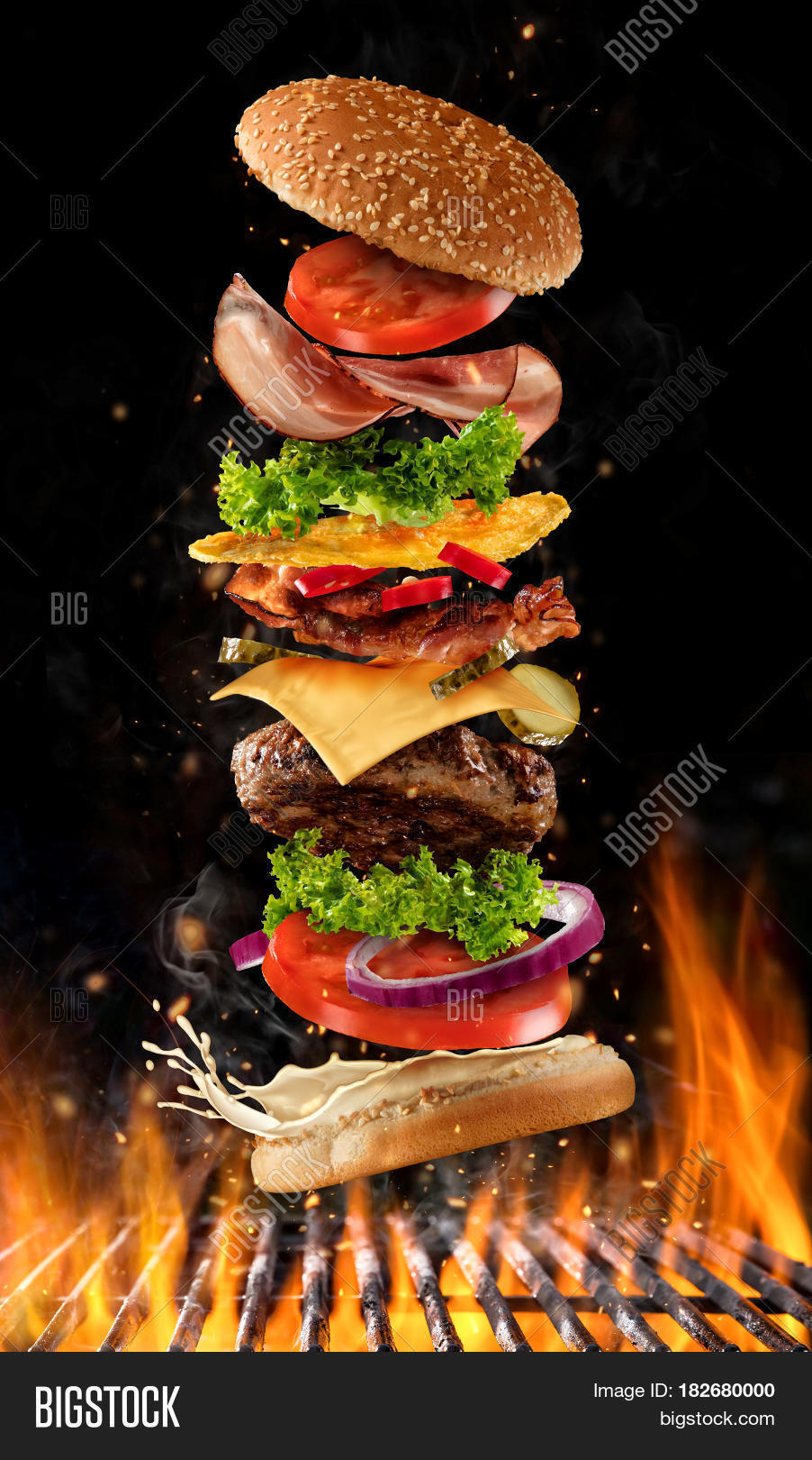 Flying Burger Image & Photo (Free Trial) | Bigstock