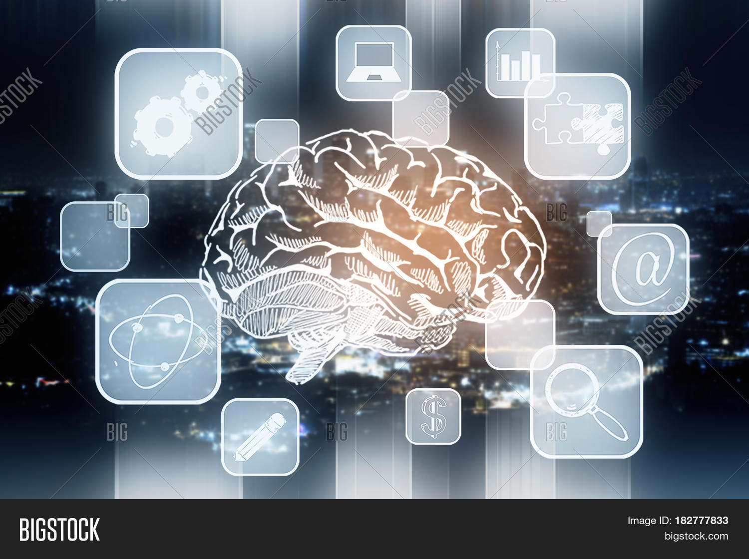 Abstract Brain Sketch Image & Photo (Free Trial) | Bigstock