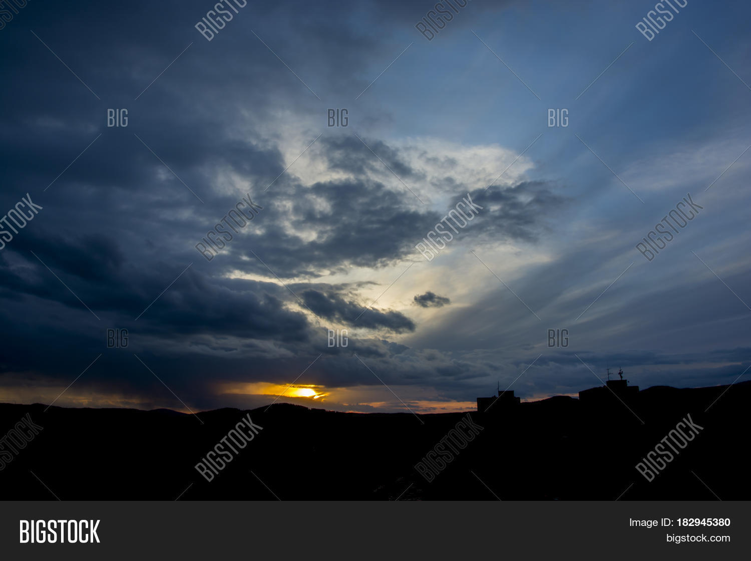 Sunset Partly Cloudy Image & Photo (Free Trial) | Bigstock