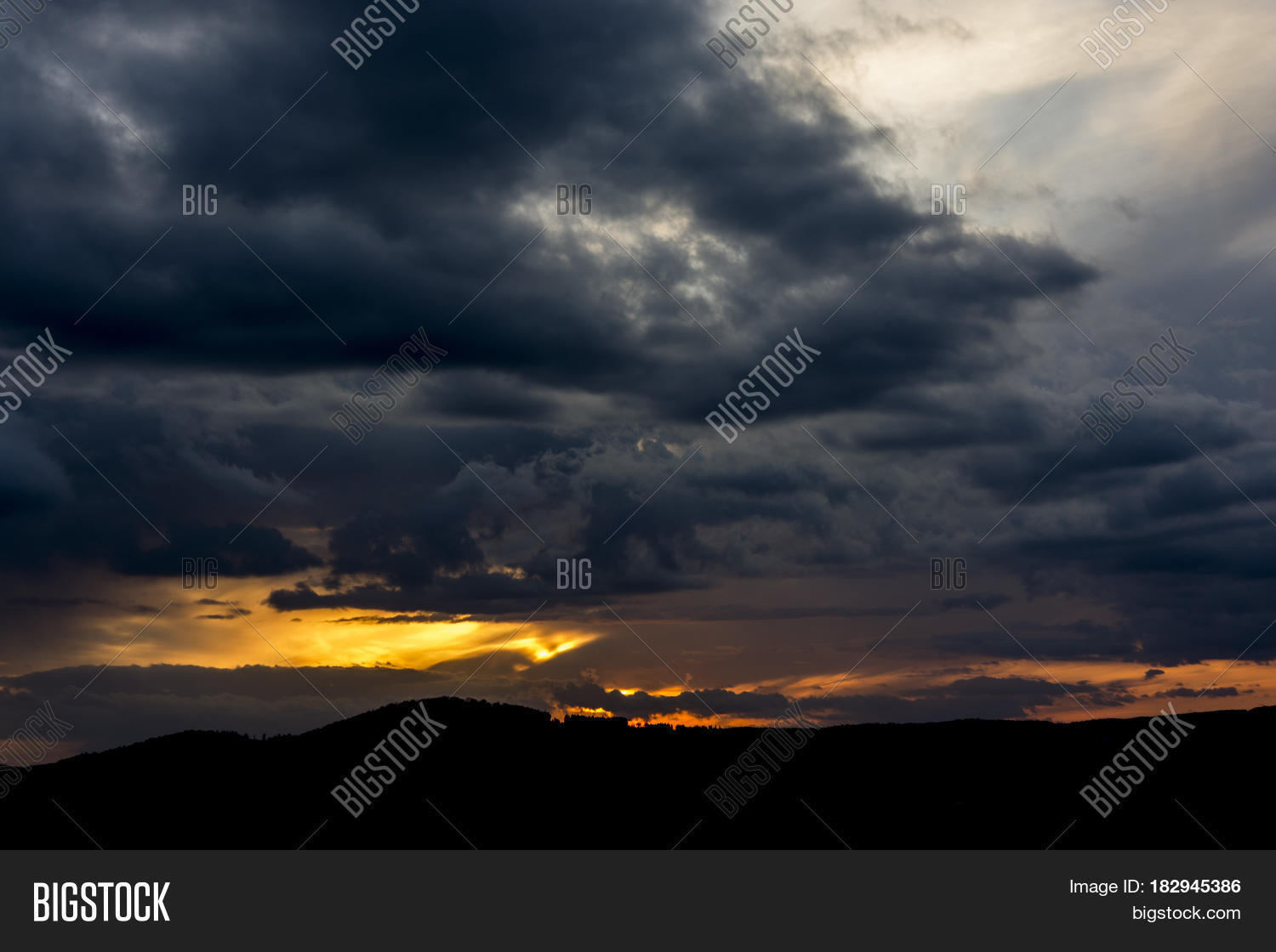 Sunset Partly Cloudy Image & Photo (Free Trial) | Bigstock