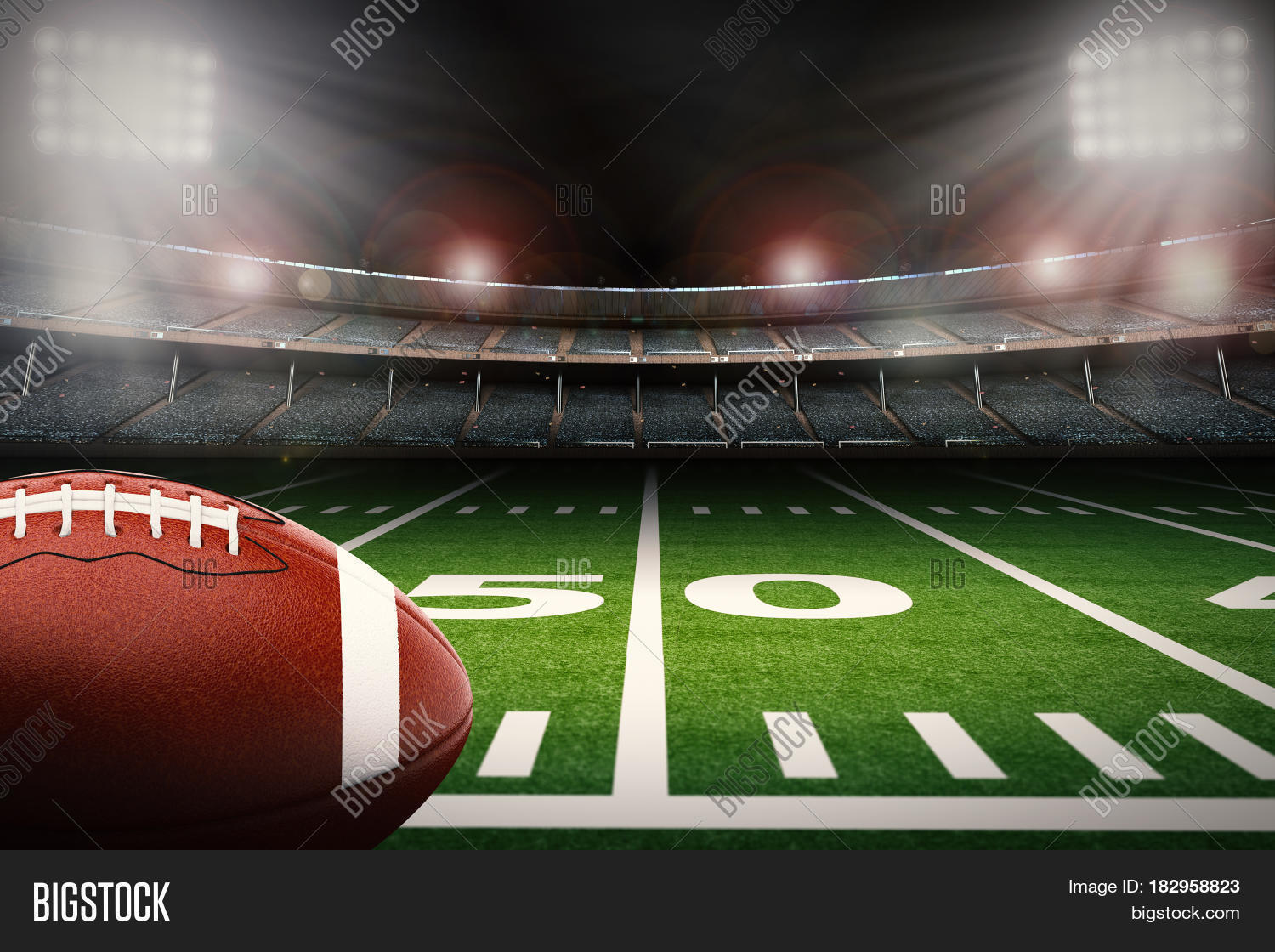Football On Field Image & Photo (Free Trial) | Bigstock