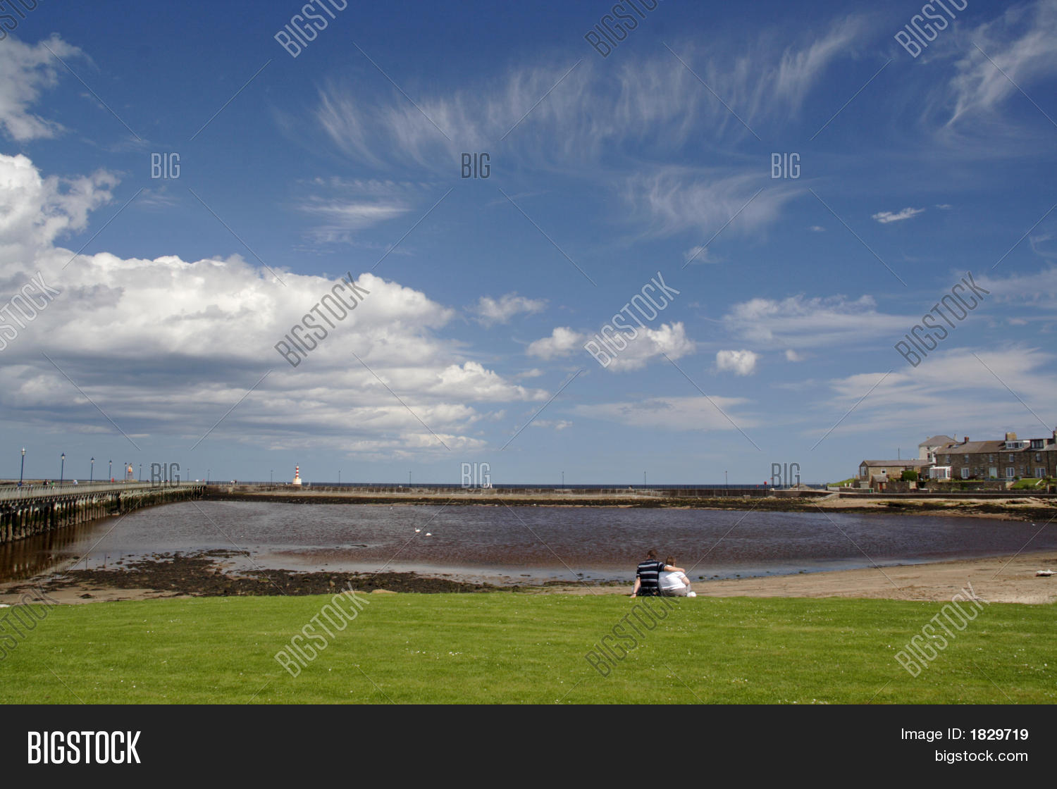 Amble Pier Beach Image & Photo (Free Trial) | Bigstock