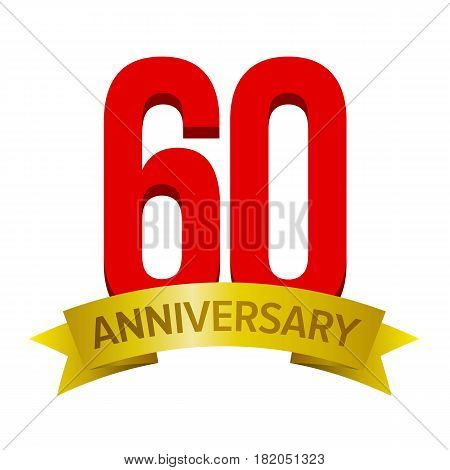 Big Red Number 60 Vector & Photo (Free Trial) | Bigstock