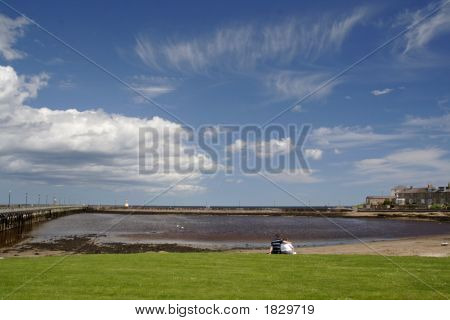 Amble Pier Beach Image & Photo (Free Trial) | Bigstock