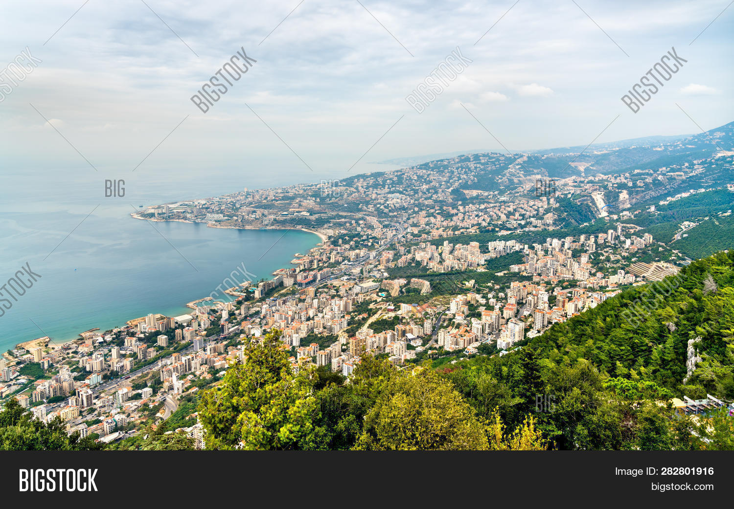Aerial View Jounieh Image & Photo (Free Trial) | Bigstock