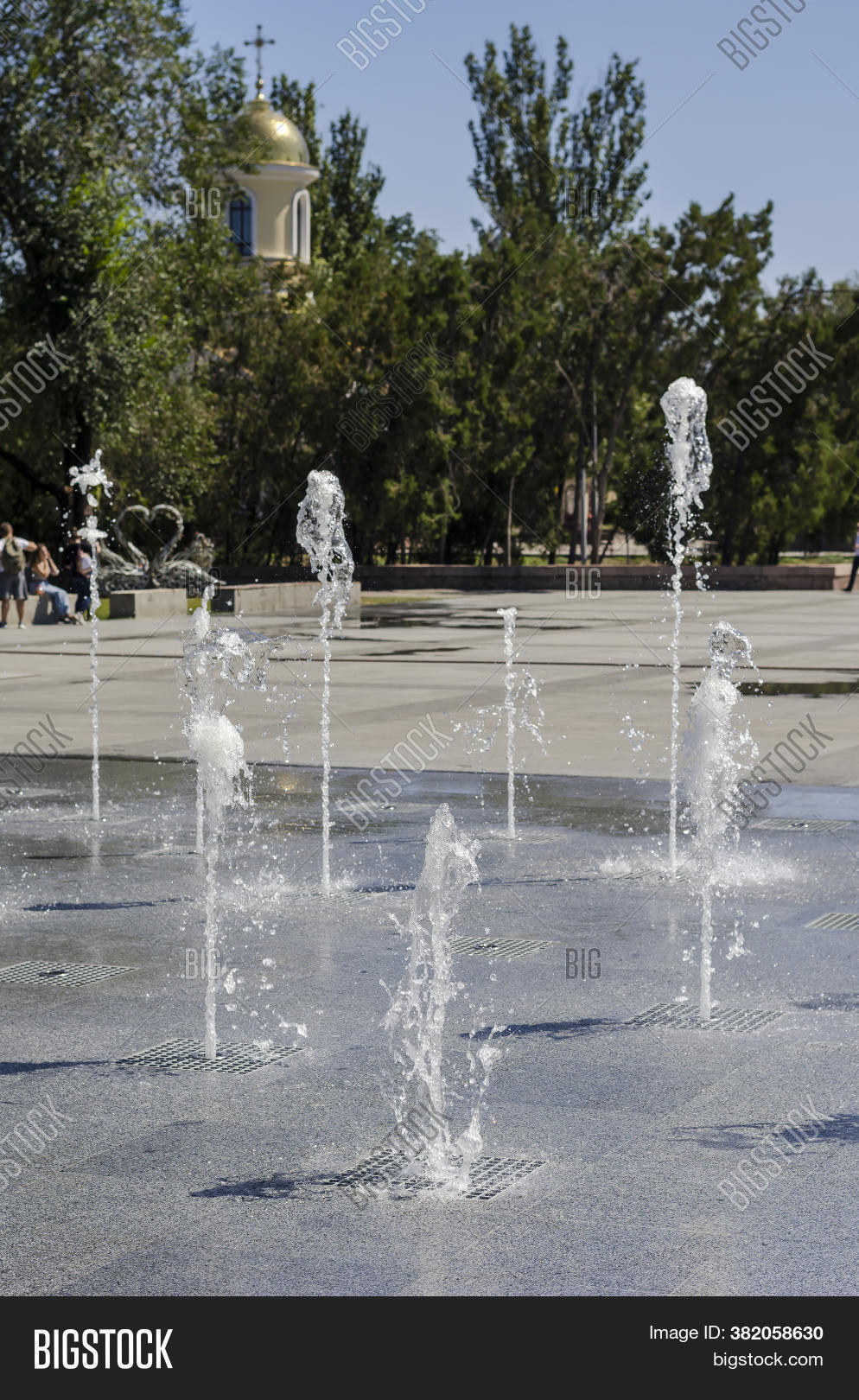Water Jets Fountain Image & Photo (Free Trial) | Bigstock