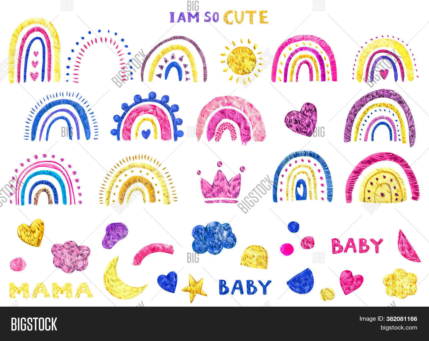 Rainbow Clipart. Baby Image & Photo (Free Trial) | Bigstock