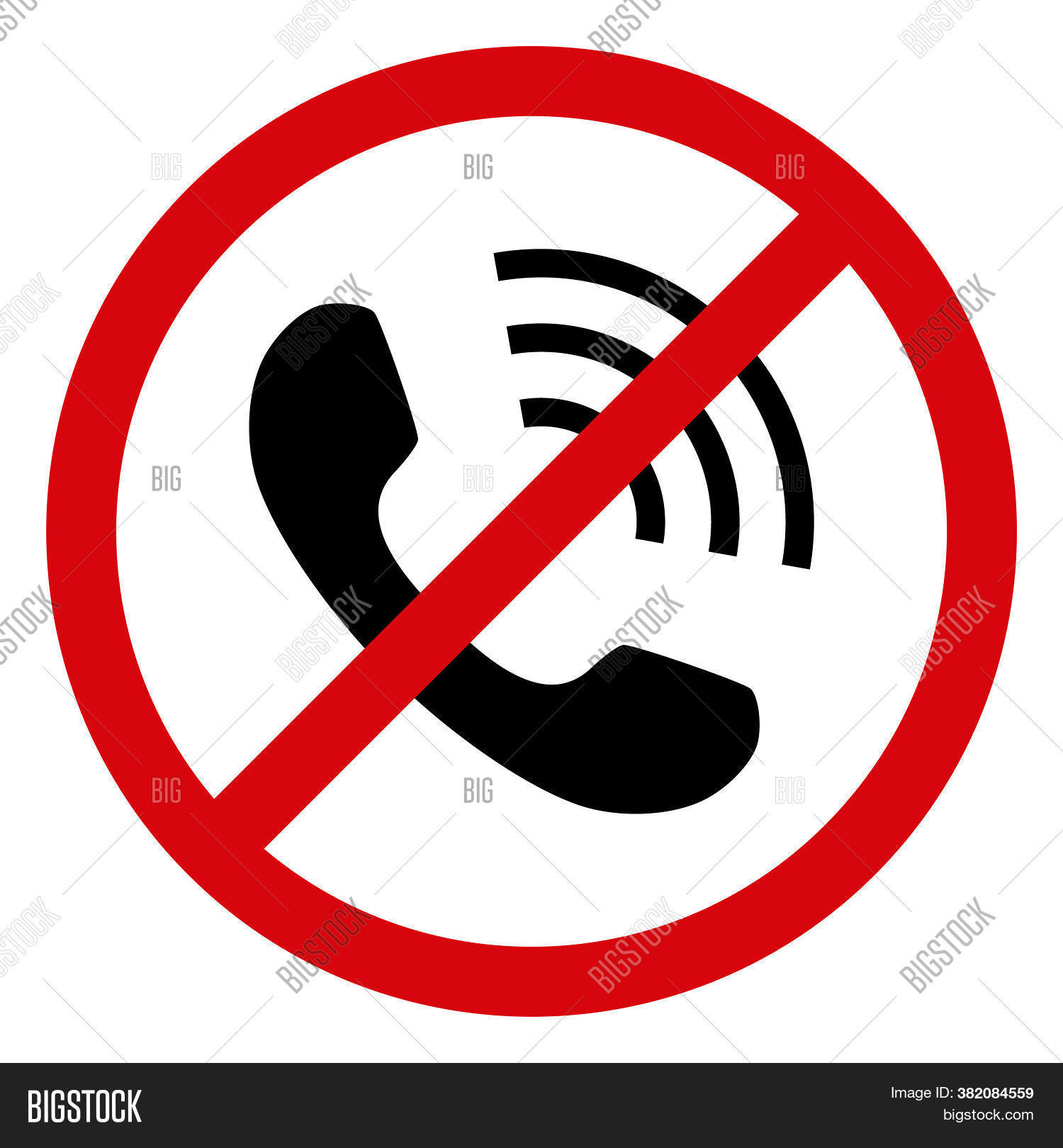 No Phone Calls Icon On Image & Photo (Free Trial) | Bigstock