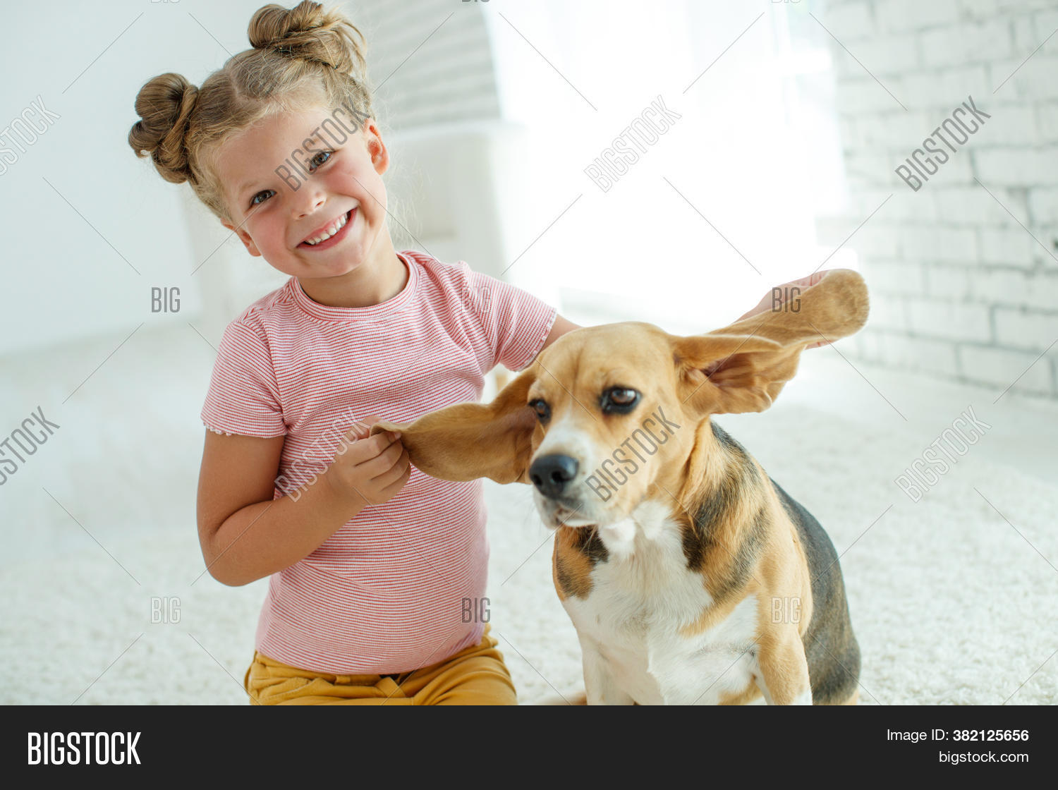 Child Dog. Little Girl Image & Photo (Free Trial) | Bigstock