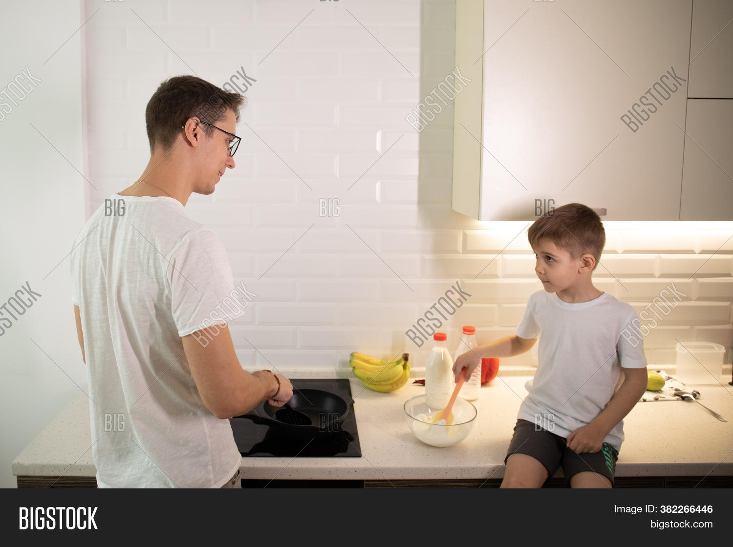 Boy Son Helps Young Image & Photo (Free Trial) | Bigstock