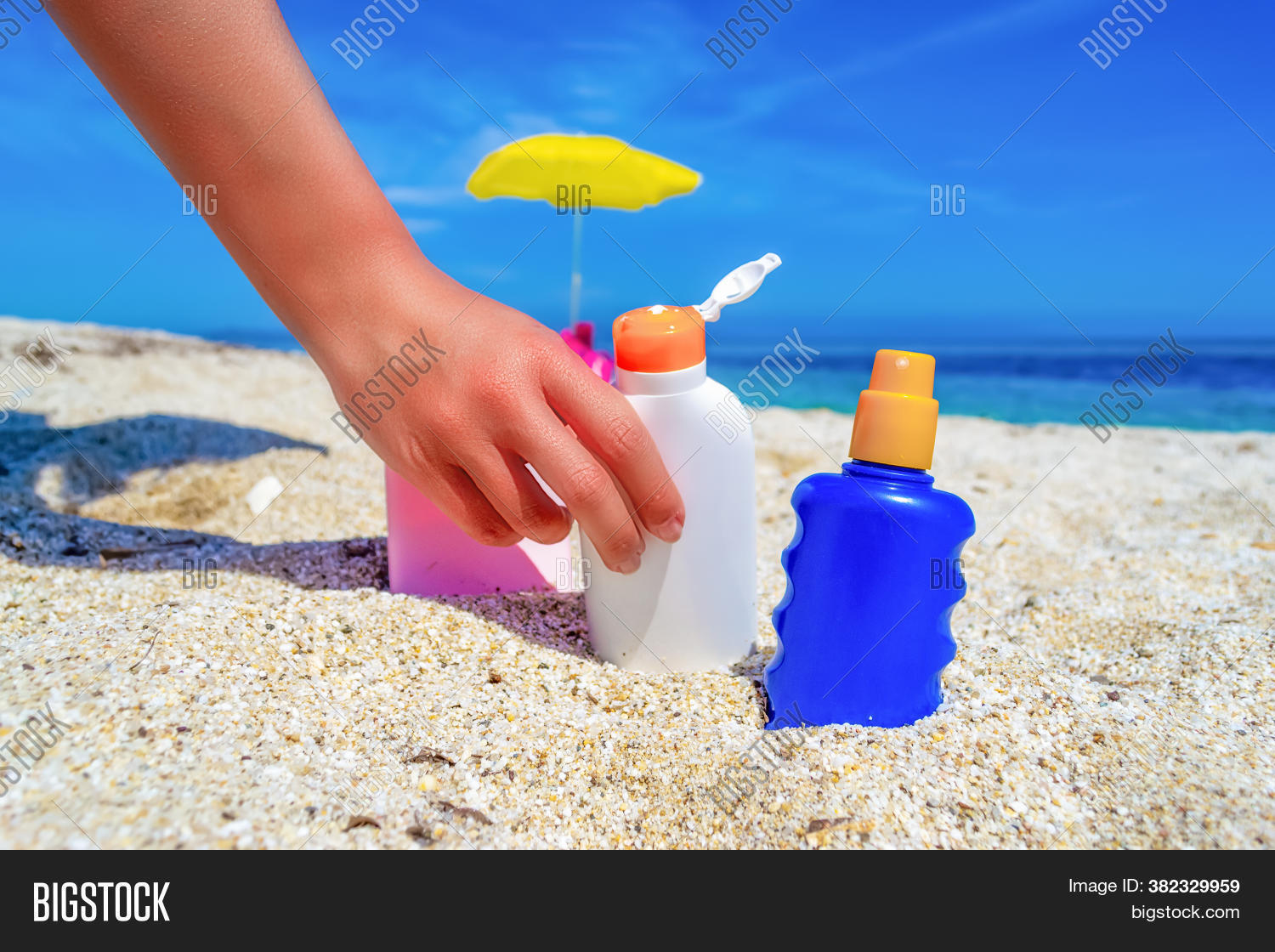 Girl Holding Suntan Image & Photo (Free Trial) | Bigstock