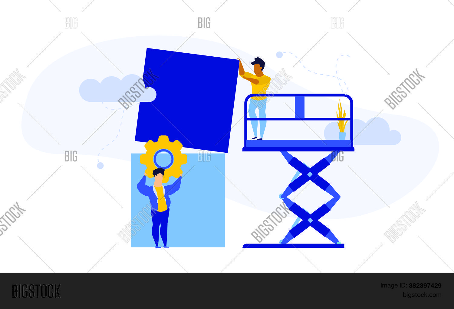 Advertising Puzzle Vector & Photo (Free Trial) | Bigstock
