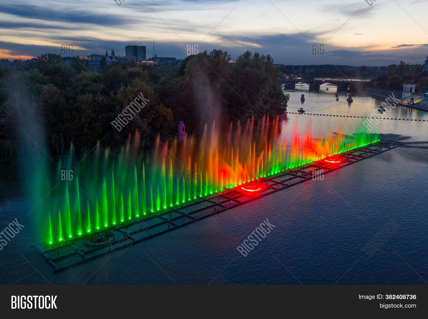 Colored Fountain On Image & Photo (Free Trial) | Bigstock