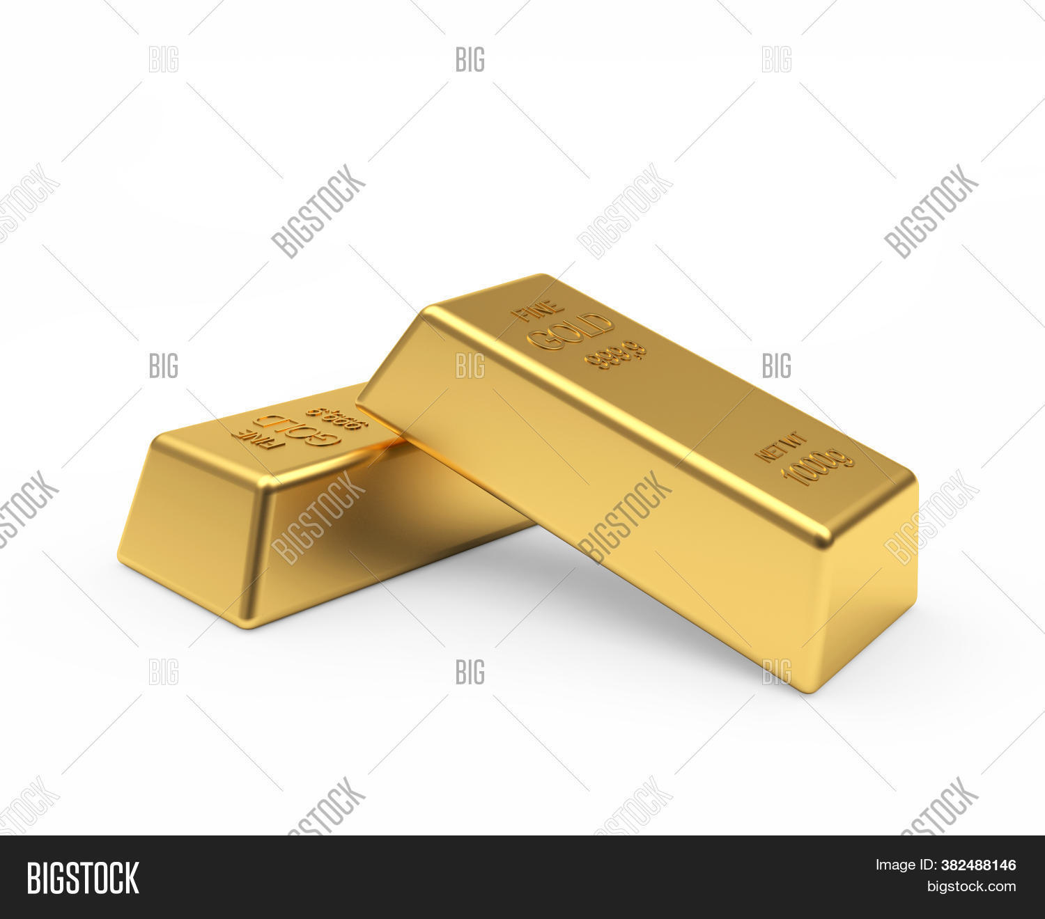 Two Golden Bars Image & Photo (Free Trial) | Bigstock