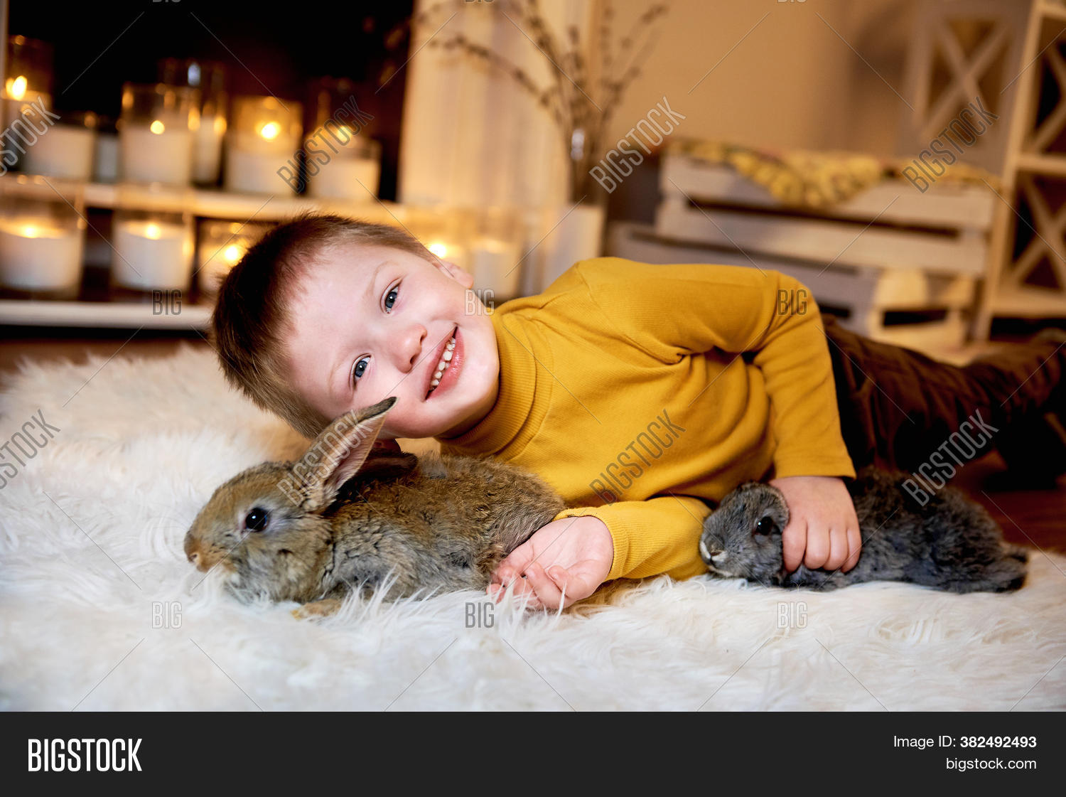 Child Playing Rabbit. Image & Photo (Free Trial) | Bigstock