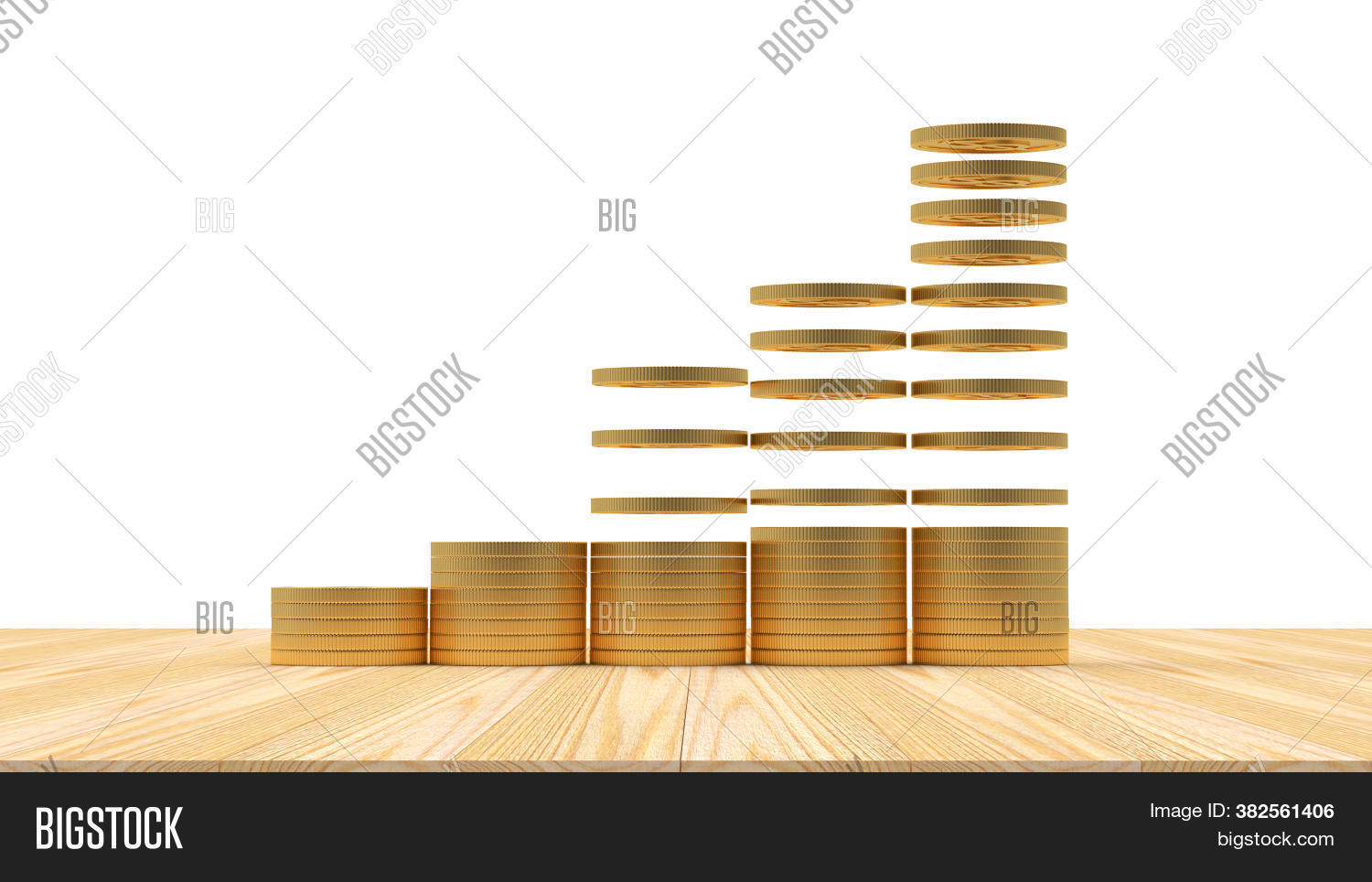 Gold Coins Falling Image & Photo (Free Trial) | Bigstock