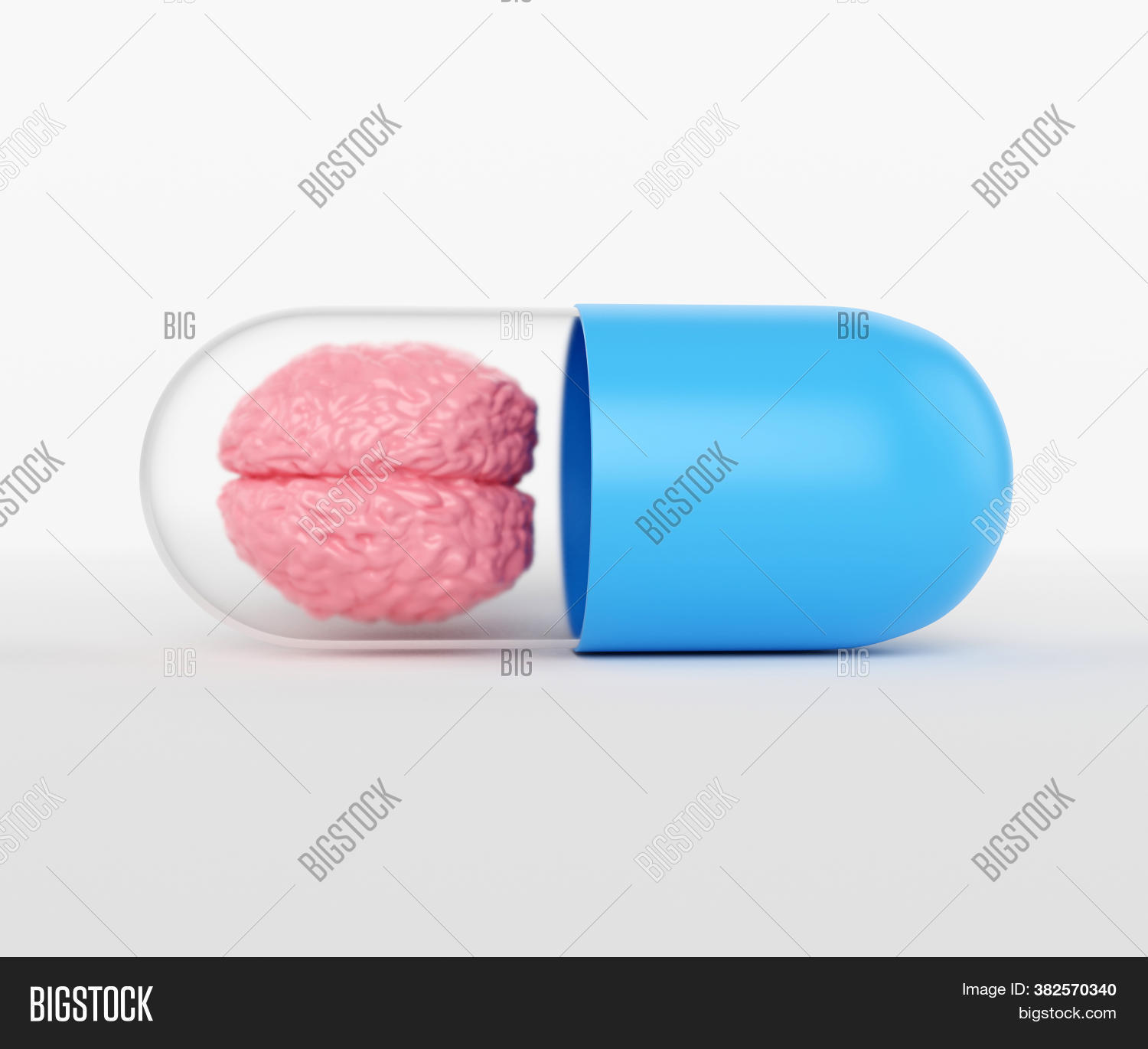 Blue Pill Filled Brain Image & Photo (Free Trial) | Bigstock