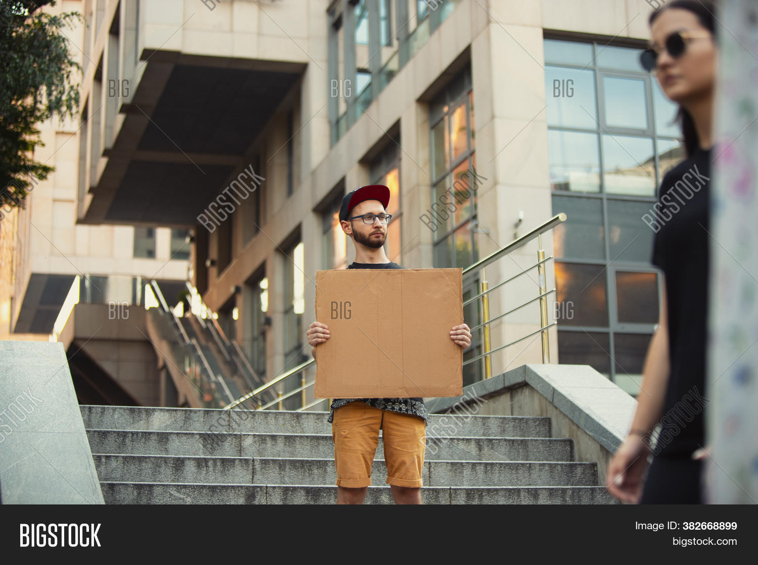 Dude Sign - Man Stands Image & Photo (Free Trial) | Bigstock