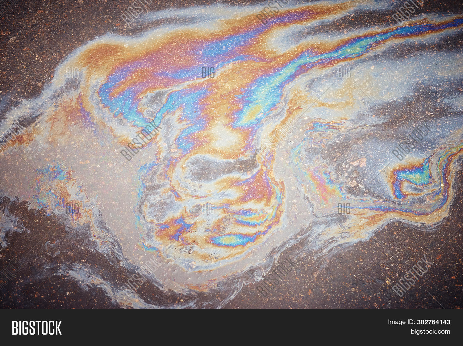 Oil Slick On Asphalt Image & Photo (Free Trial) | Bigstock