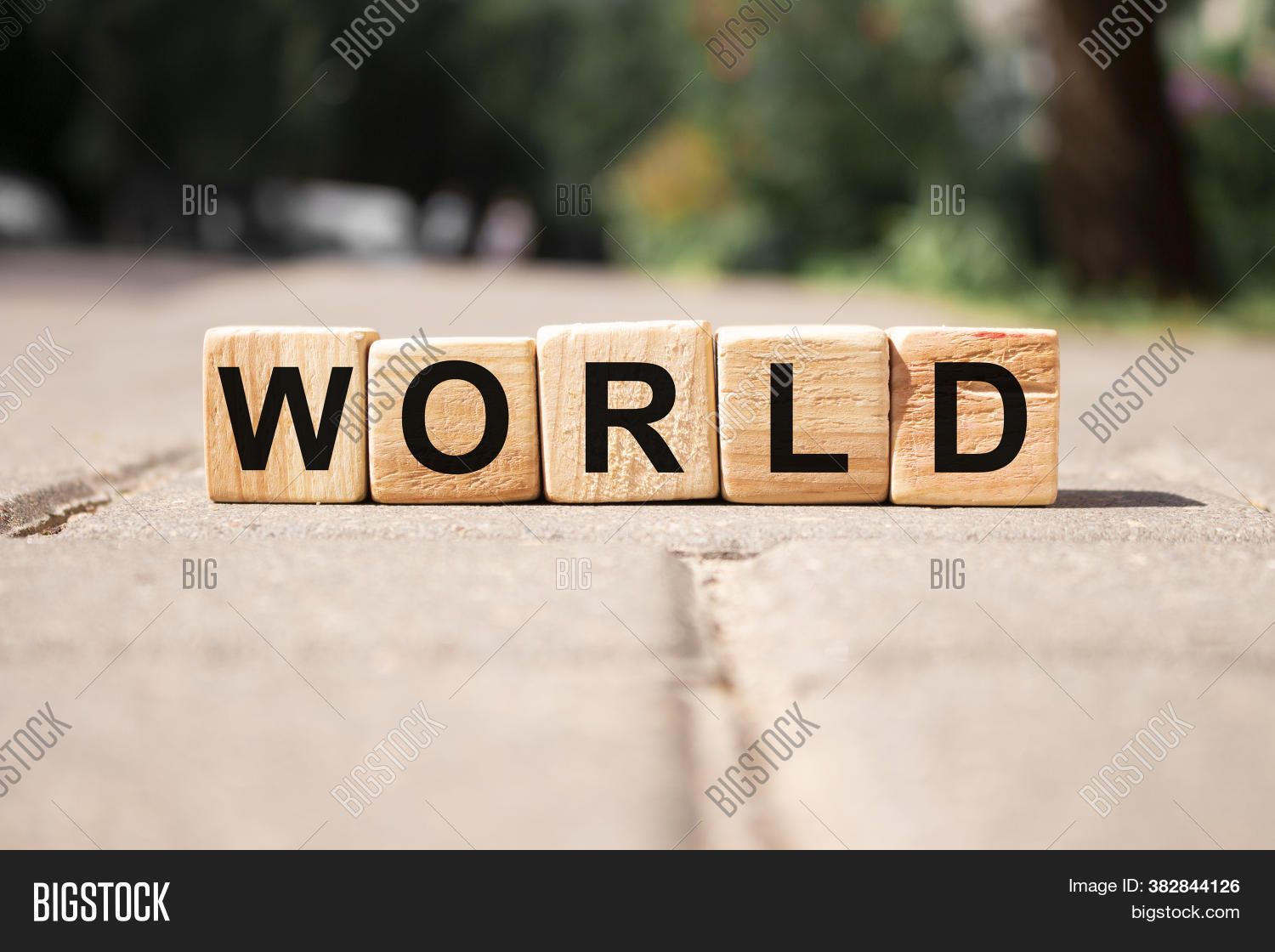 Word World Wooden Image & Photo (Free Trial) | Bigstock