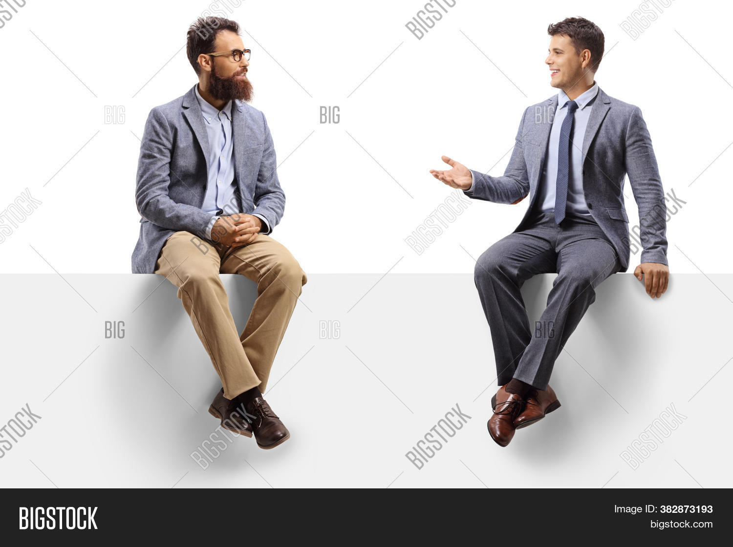 Two Men Sitting On Image & Photo (Free Trial) | Bigstock