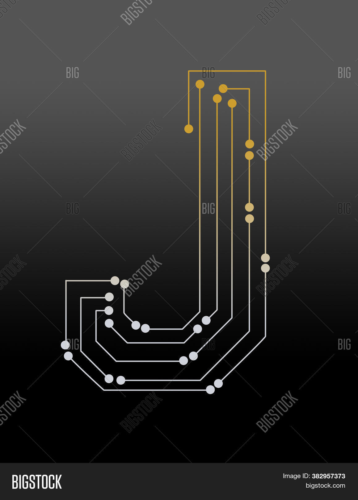 Letter J Formed Lines Image & Photo (Free Trial) | Bigstock