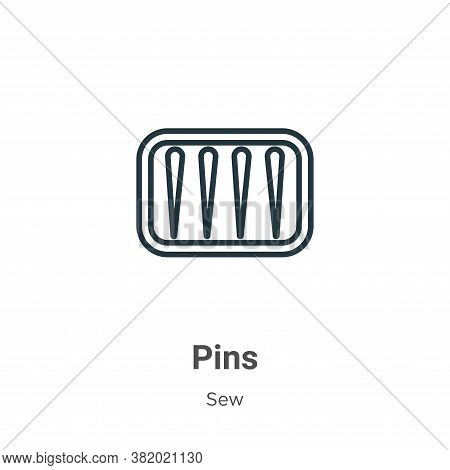 Pins Icon Isolated On Vector & Photo (Free Trial) | Bigstock