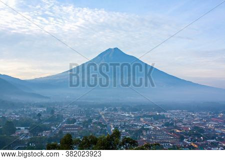 Agua Volcano Over Image & Photo (Free Trial) | Bigstock