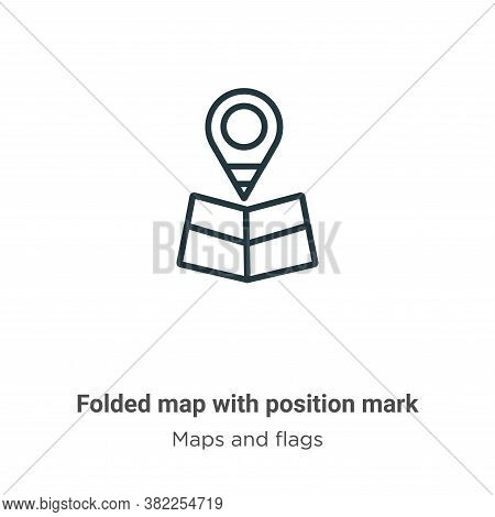 Folded Map Position Vector & Photo (Free Trial) | Bigstock