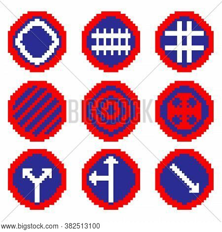 Set Nine Pixel Vector & Photo (Free Trial) | Bigstock