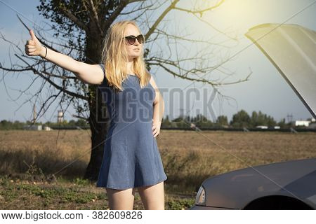 Blonde Blue Sundress Image & Photo (Free Trial) | Bigstock