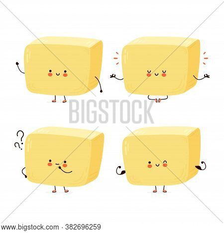 Cute Happy Butter Vector & Photo (Free Trial) | Bigstock