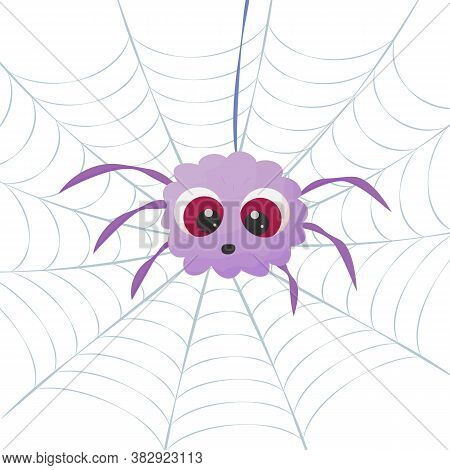 Cute Purple Spider On Vector & Photo (Free Trial) | Bigstock