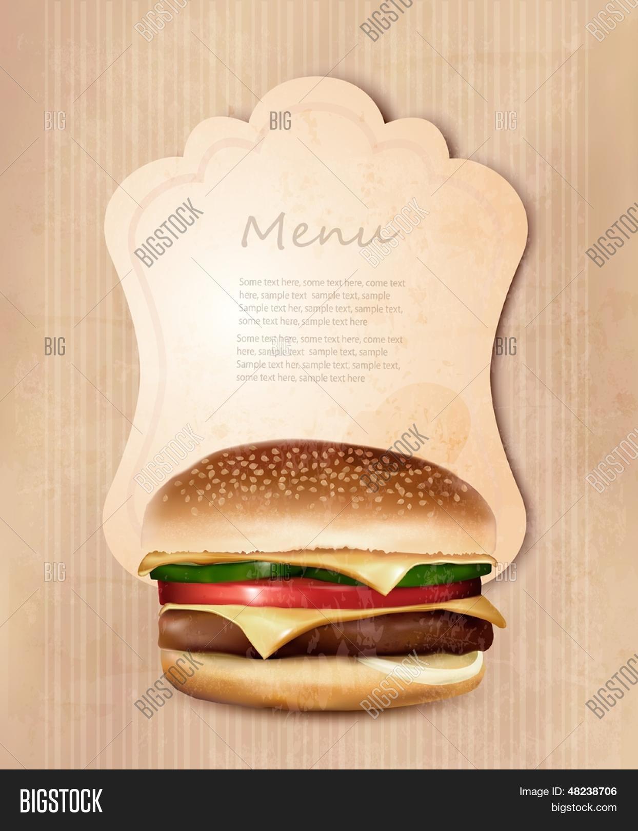 Retro Fast Food Menu Vector & Photo (Free Trial) | Bigstock