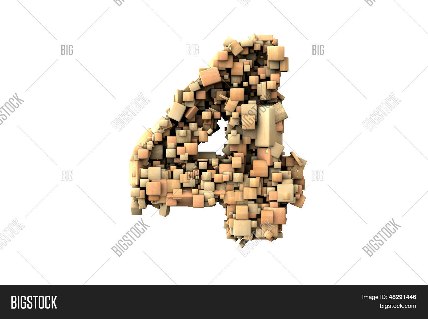 Number Four Shape Image & Photo (Free Trial) | Bigstock