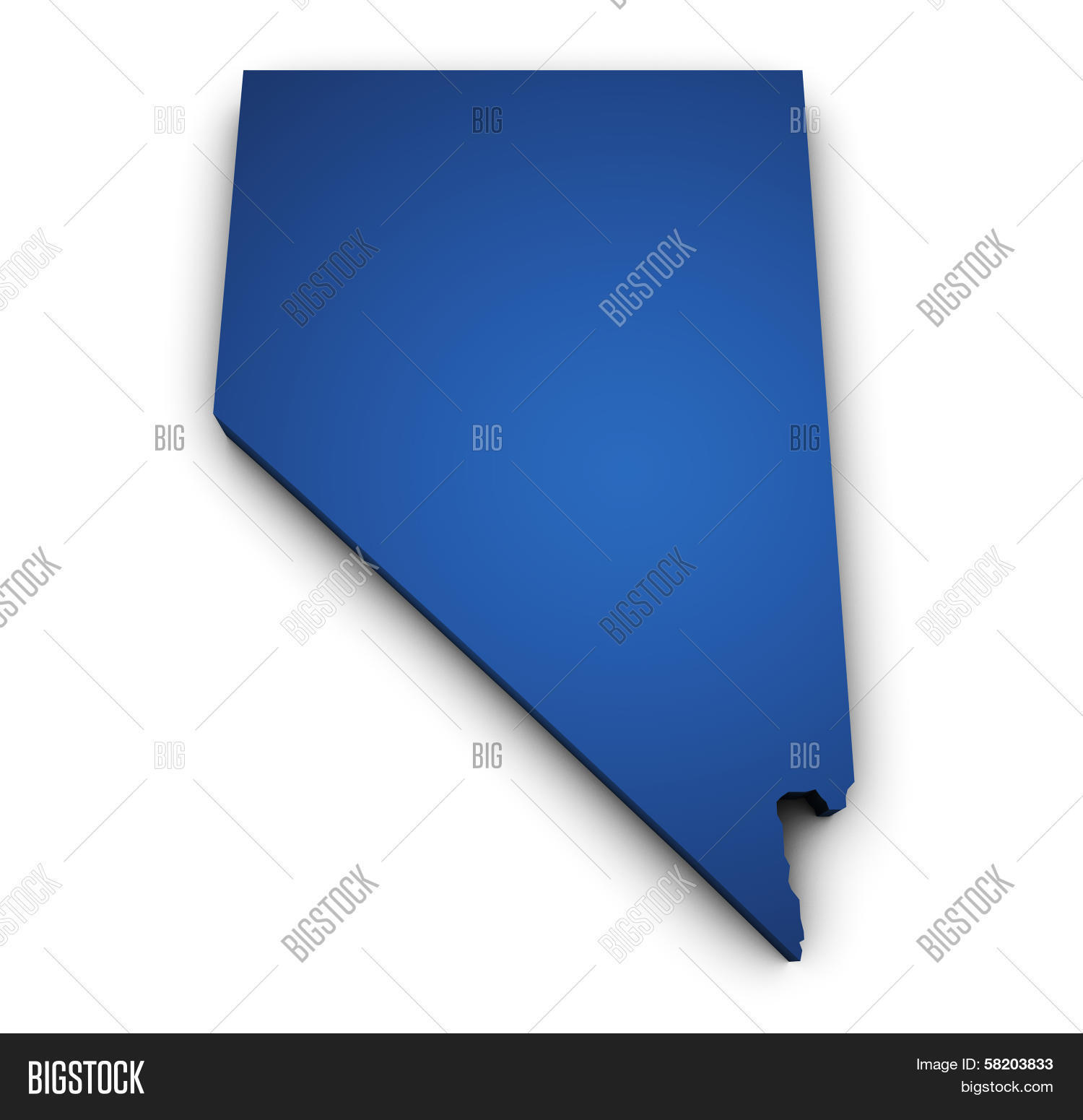 Map Nevada 3D Shape Image & Photo (Free Trial) | Bigstock