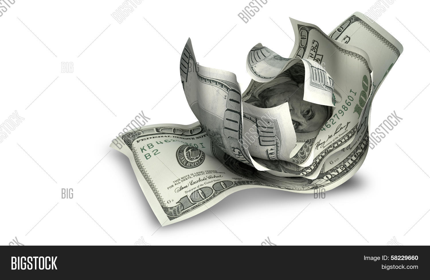 Scrunched Us Dollar Image & Photo (Free Trial) | Bigstock
