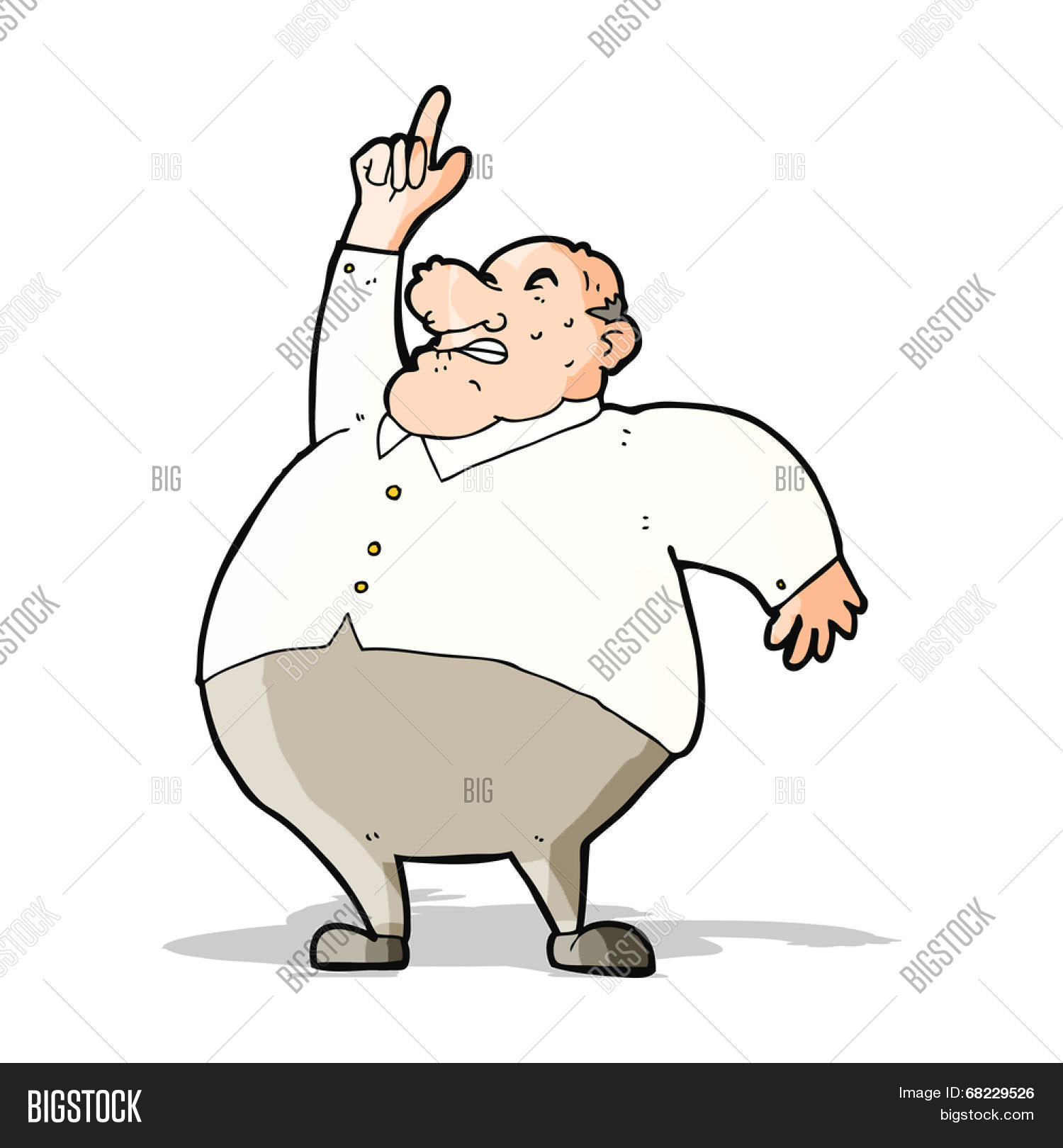 Cartoon Big Fat Boss Vector & Photo (Free Trial) | Bigstock