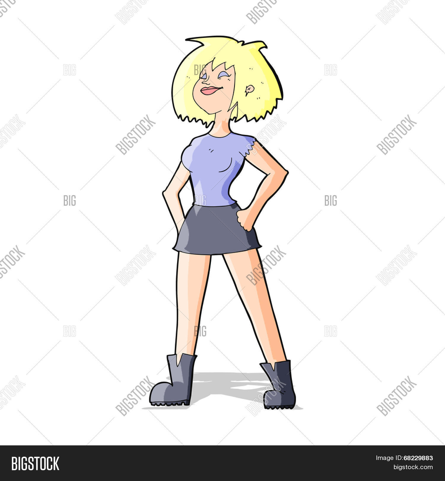 Cartoon Capable Woman Vector & Photo (Free Trial) | Bigstock