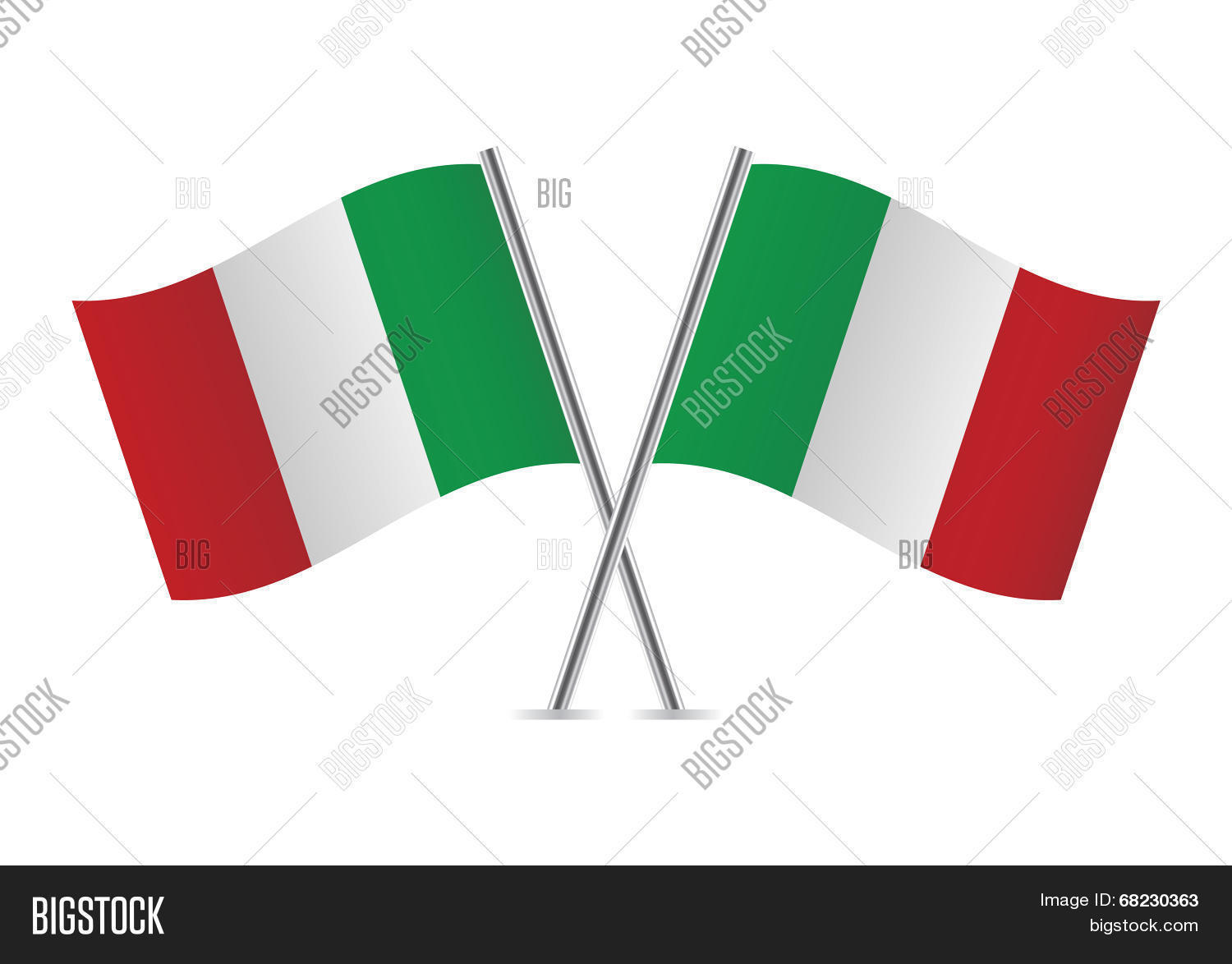 Italian Flags. Vector Vector & Photo (Free Trial) | Bigstock