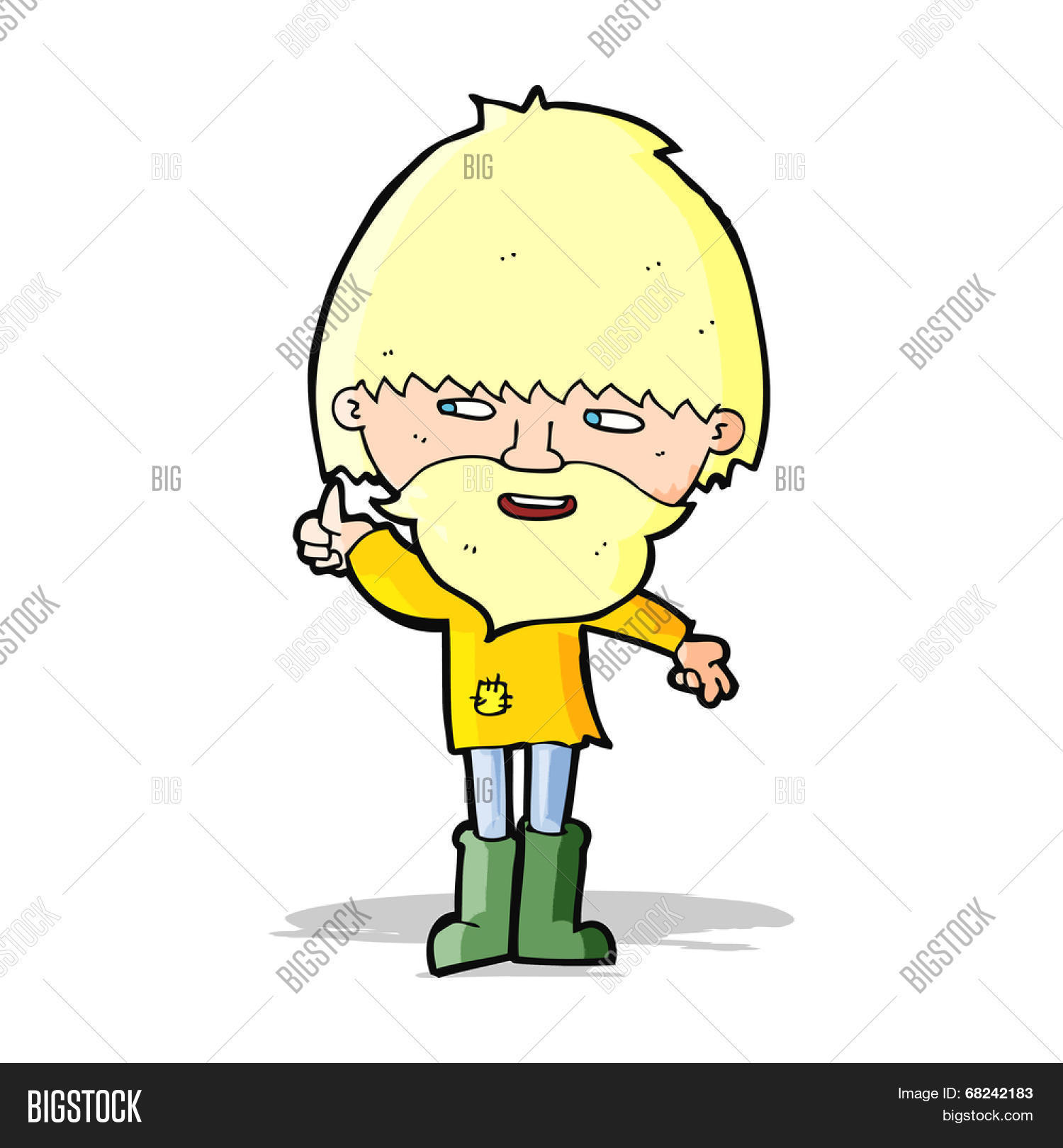 Cartoon Hippie Man Vector & Photo (Free Trial) | Bigstock