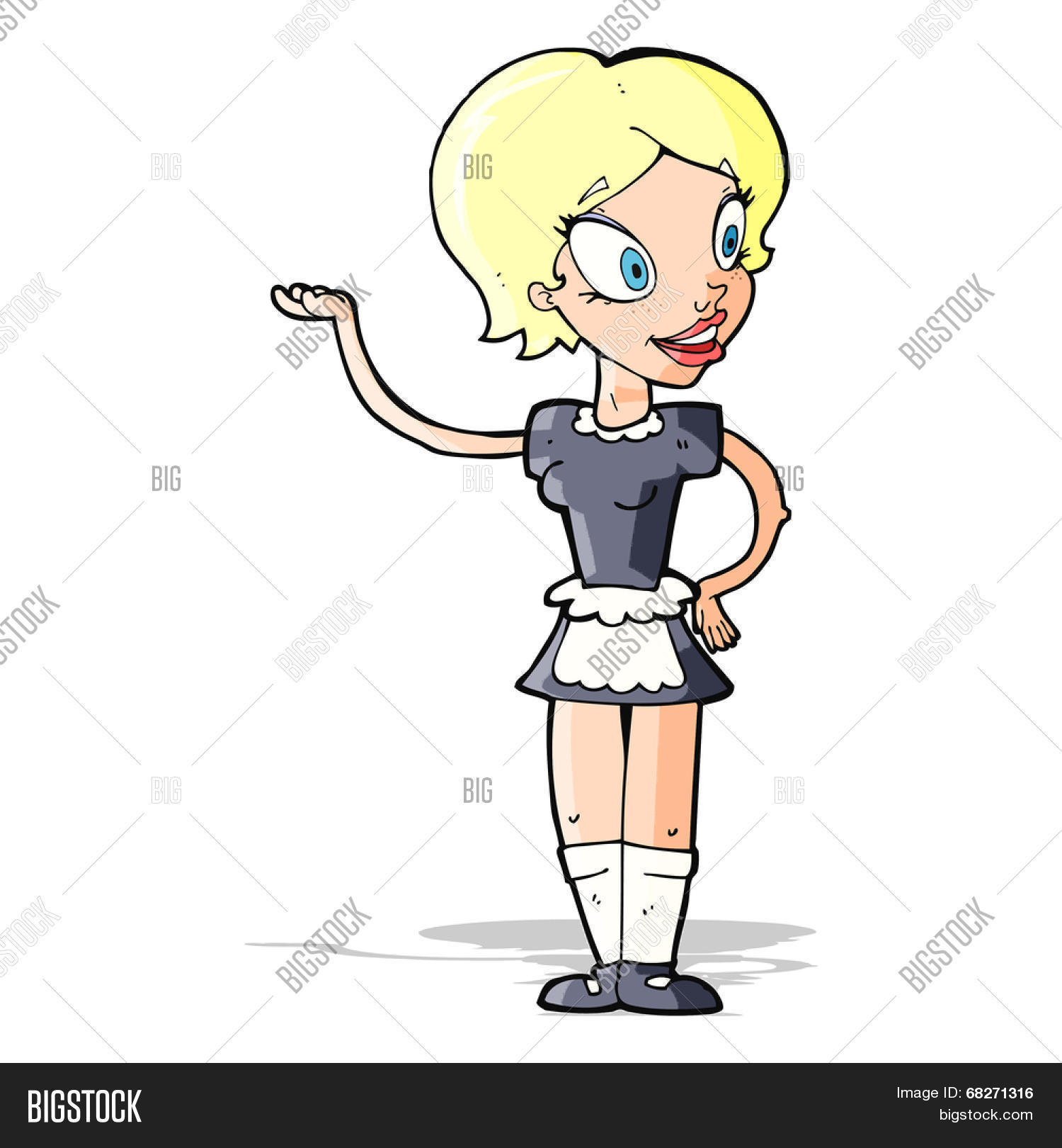 Cartoon Woman Maid Vector & Photo (Free Trial) | Bigstock