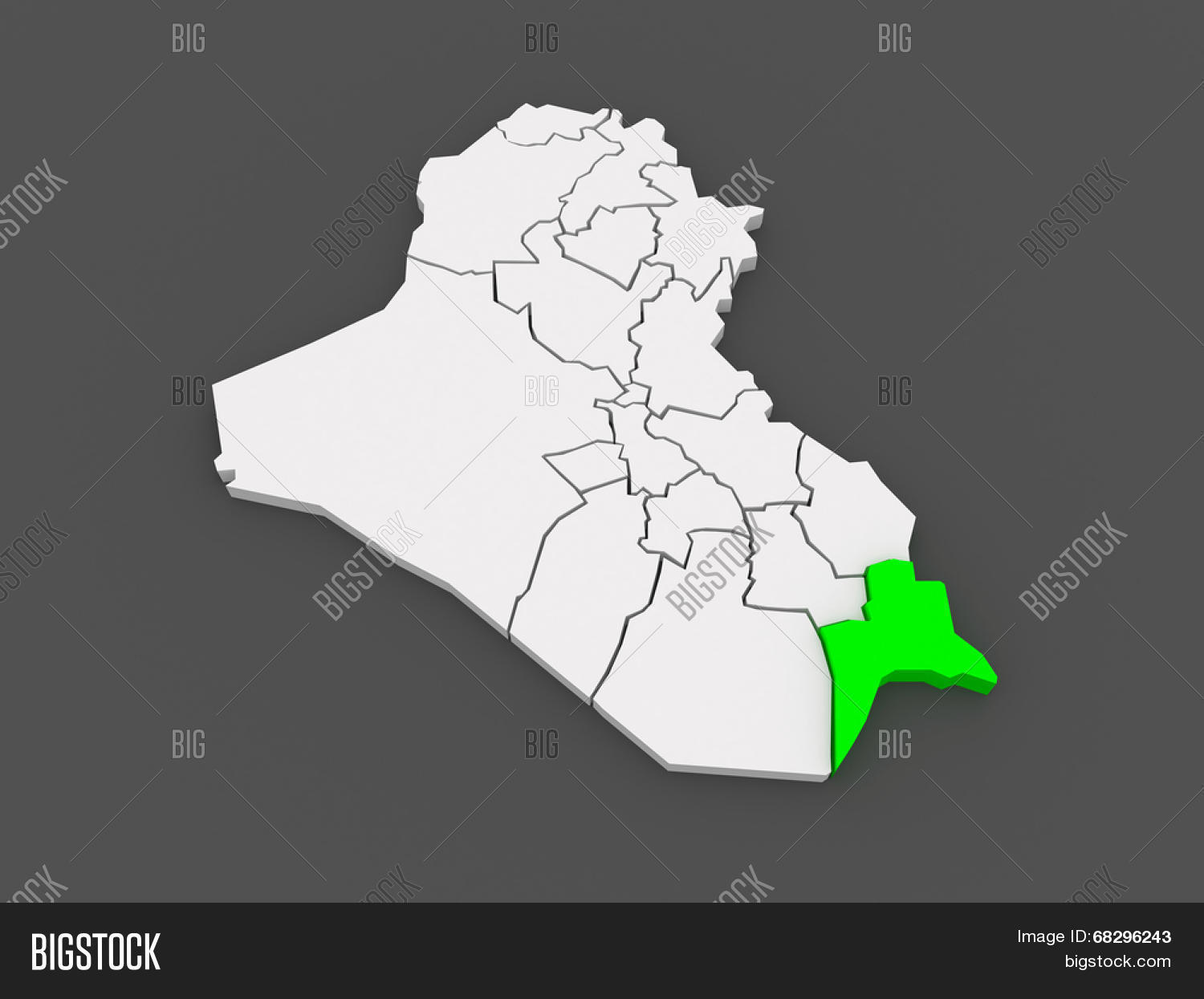 Map Basra. Iraq. 3d Image & Photo (Free Trial) | Bigstock